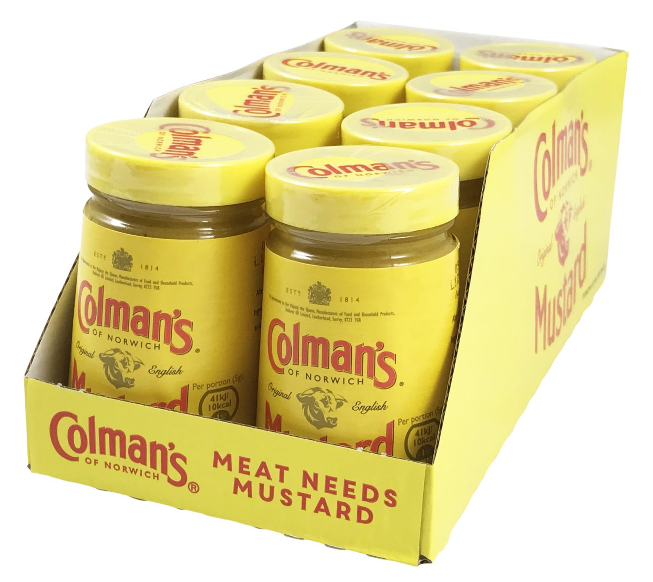 Colman´s English Mustard Senf 8x 170g Glas - SHESTORE24